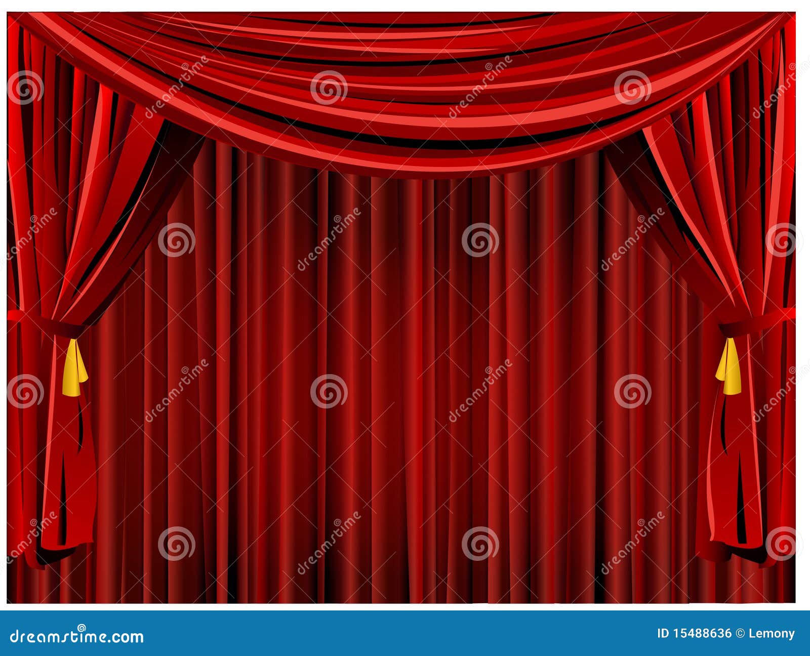 Red Theater Curtain. Background For Banner Or Poster. Vector ...