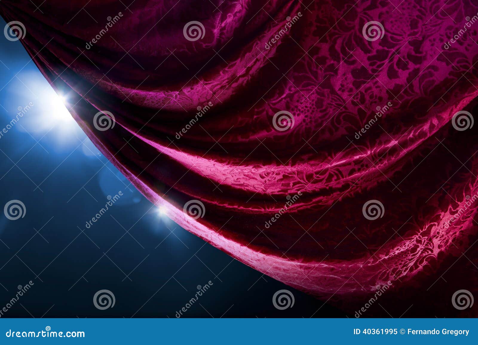 Theater Curtain with Dramatic Lighting Stock Image - Image of comedy ...