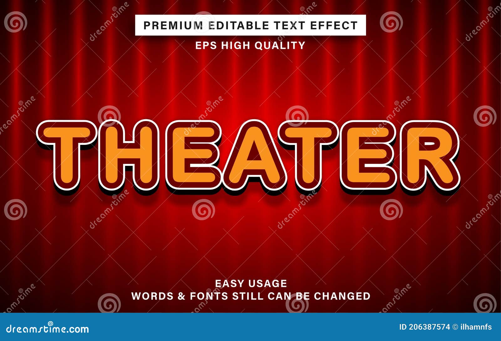 Theater Editable Text Effect Stock Vector - Illustration of poster ...