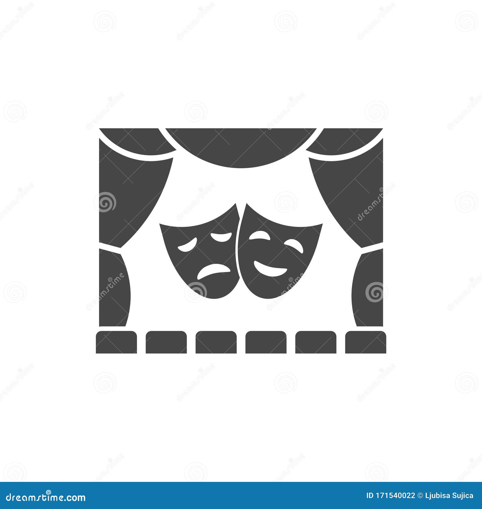 Theater icon stock vector. Illustration of audience - 171540022