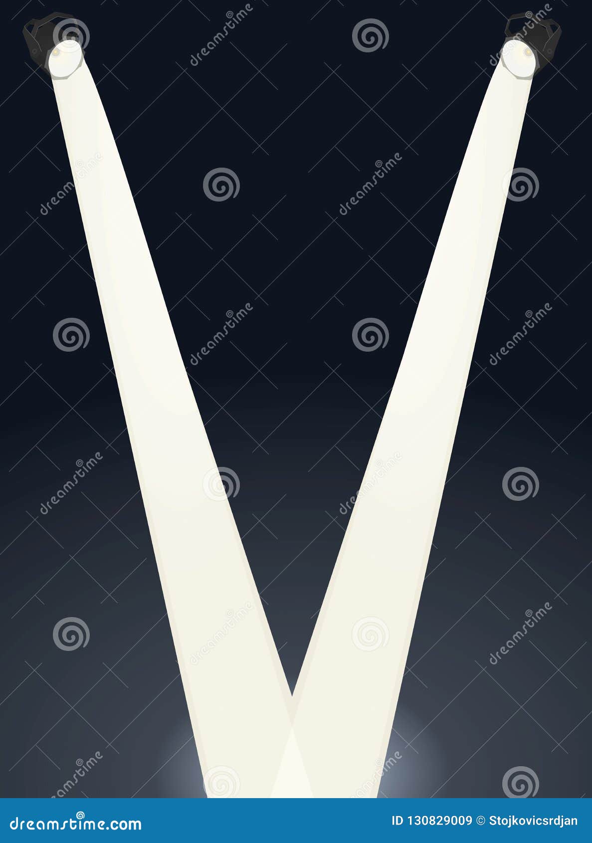 Theater light in the dark stock vector. Illustration of illuminated ...