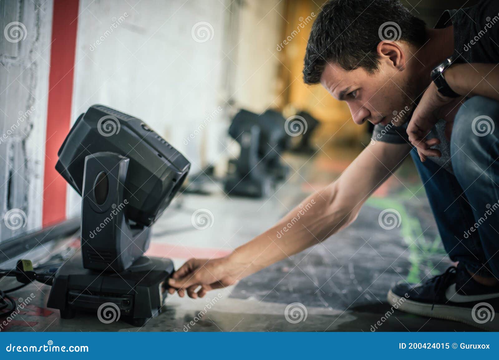 Backstage And Tech Zone With Rack Amplifiers, Audio Signal Splitters ...