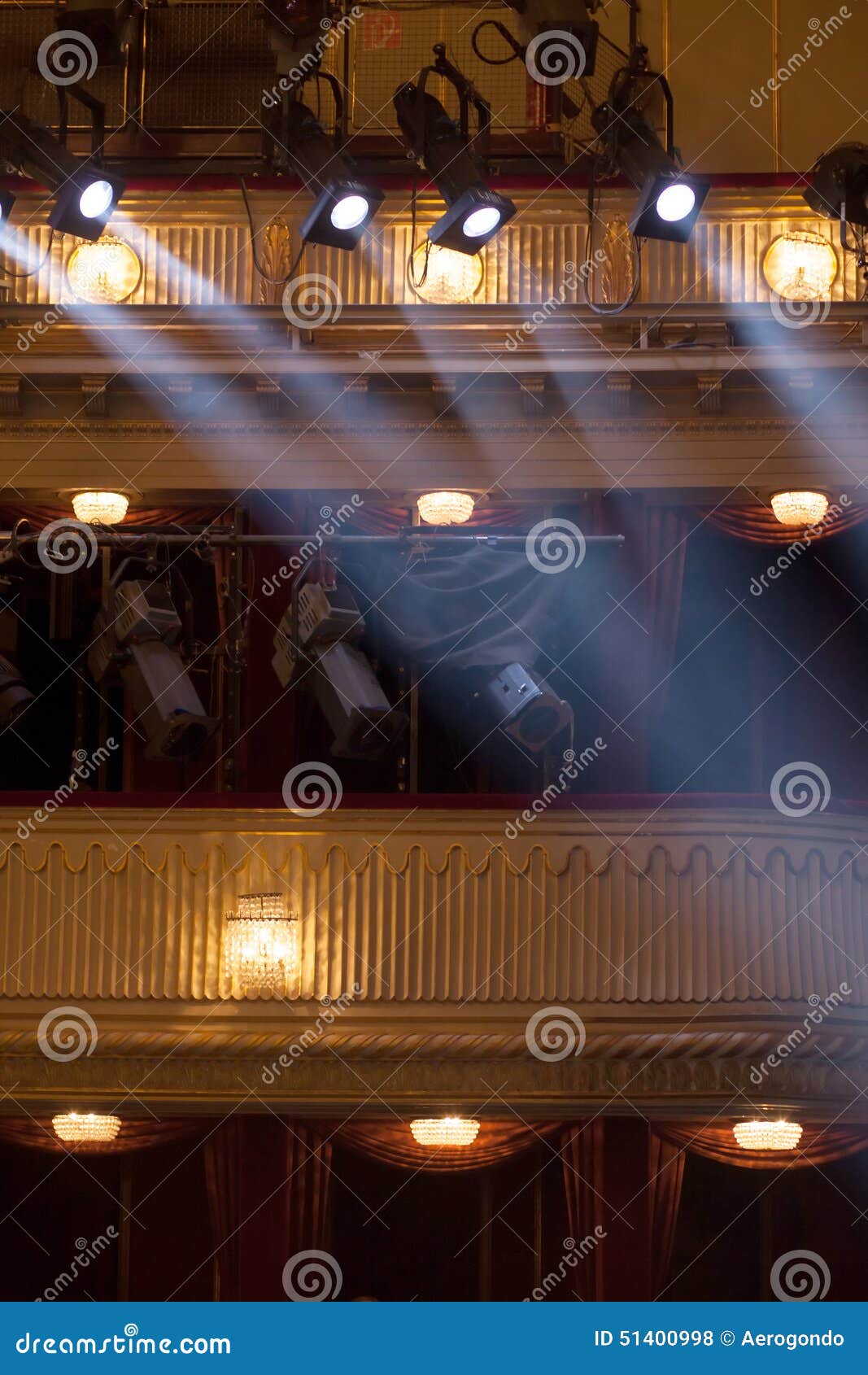 Theater lights stock photo. Image of audience, floors - 51400998