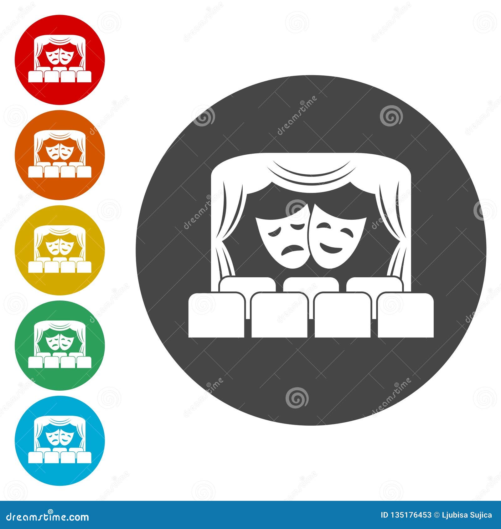 Theater logo, Theater icon stock vector. Illustration of classic ...