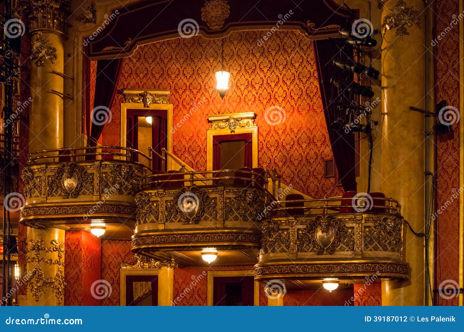 Theater luxury boxes stock photo. Image of gold, railing - 39187012