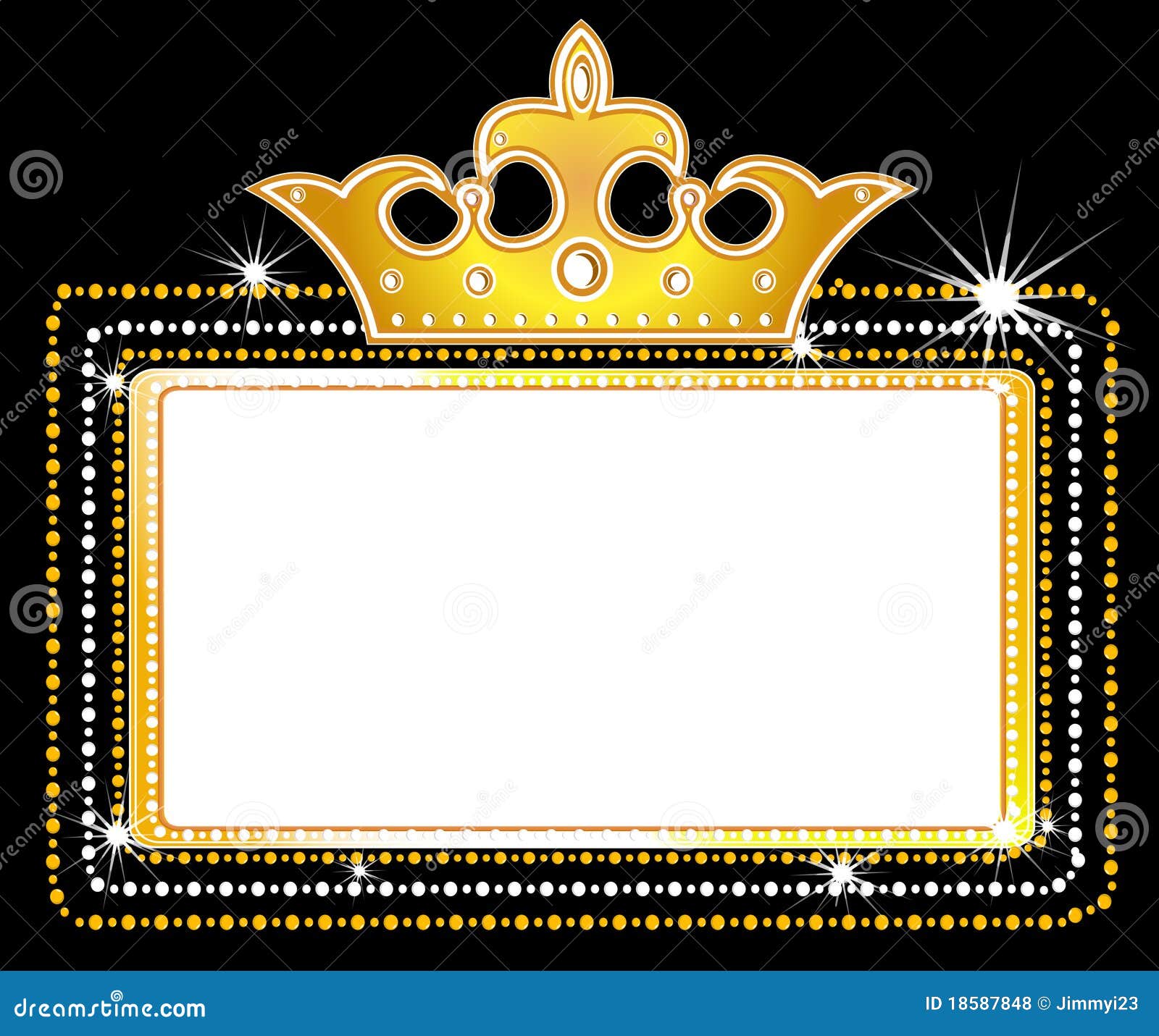 Theater marquee sign stock vector. Illustration of golden - 18587848