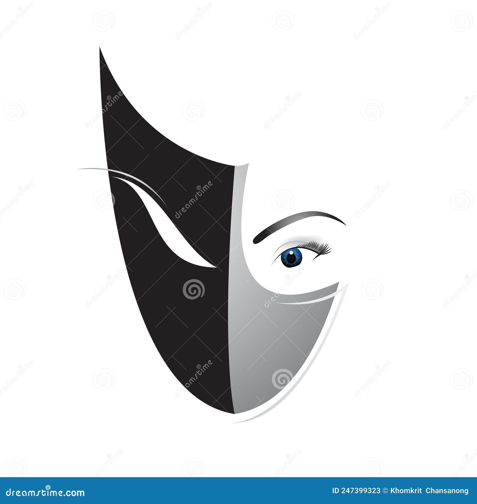 Theater Mask Logo Vector Illustration Stock Vector - Illustration of ...