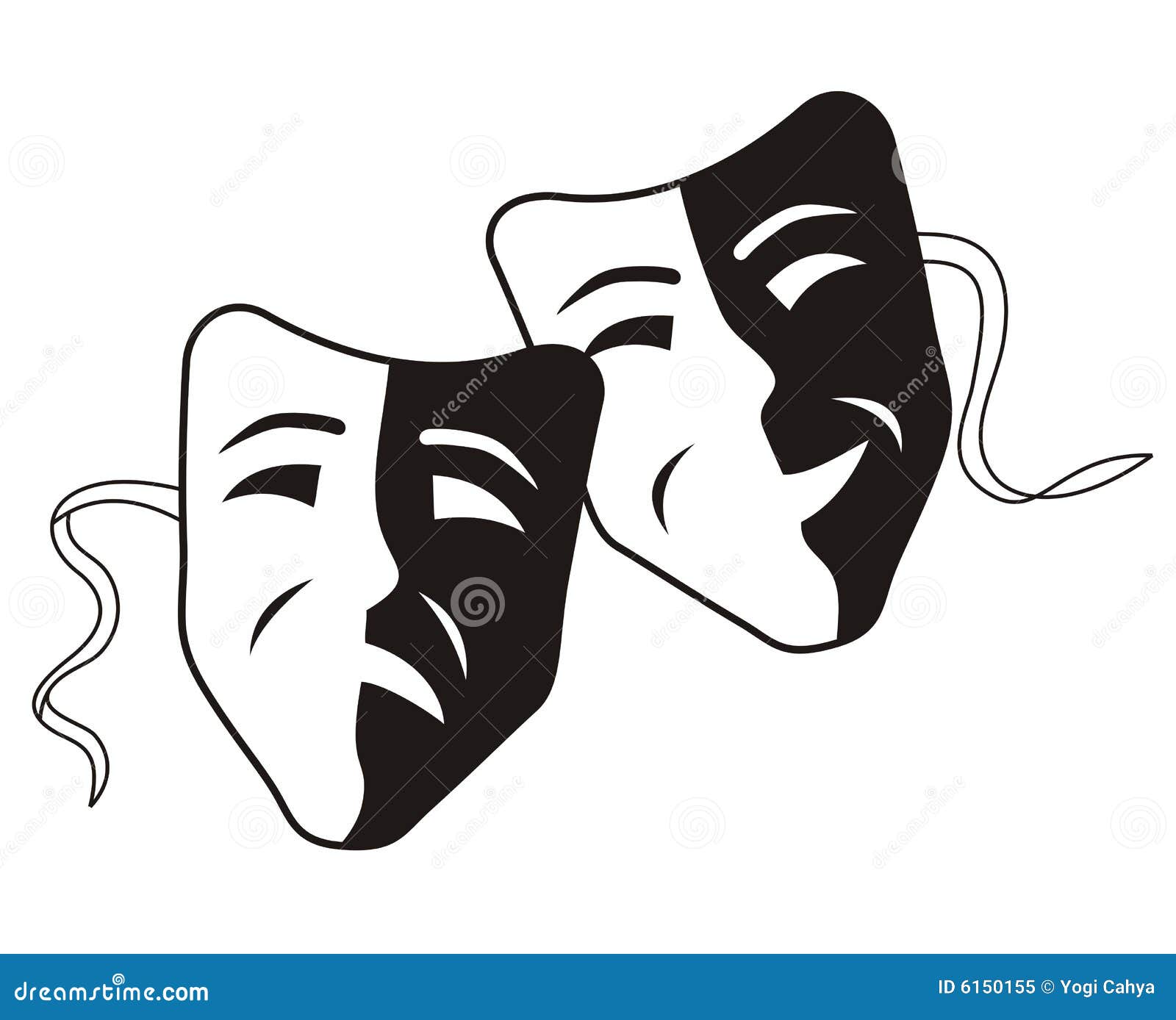 Theater Mask - Tragedy Comedy Stock Illustration - Illustration of ...