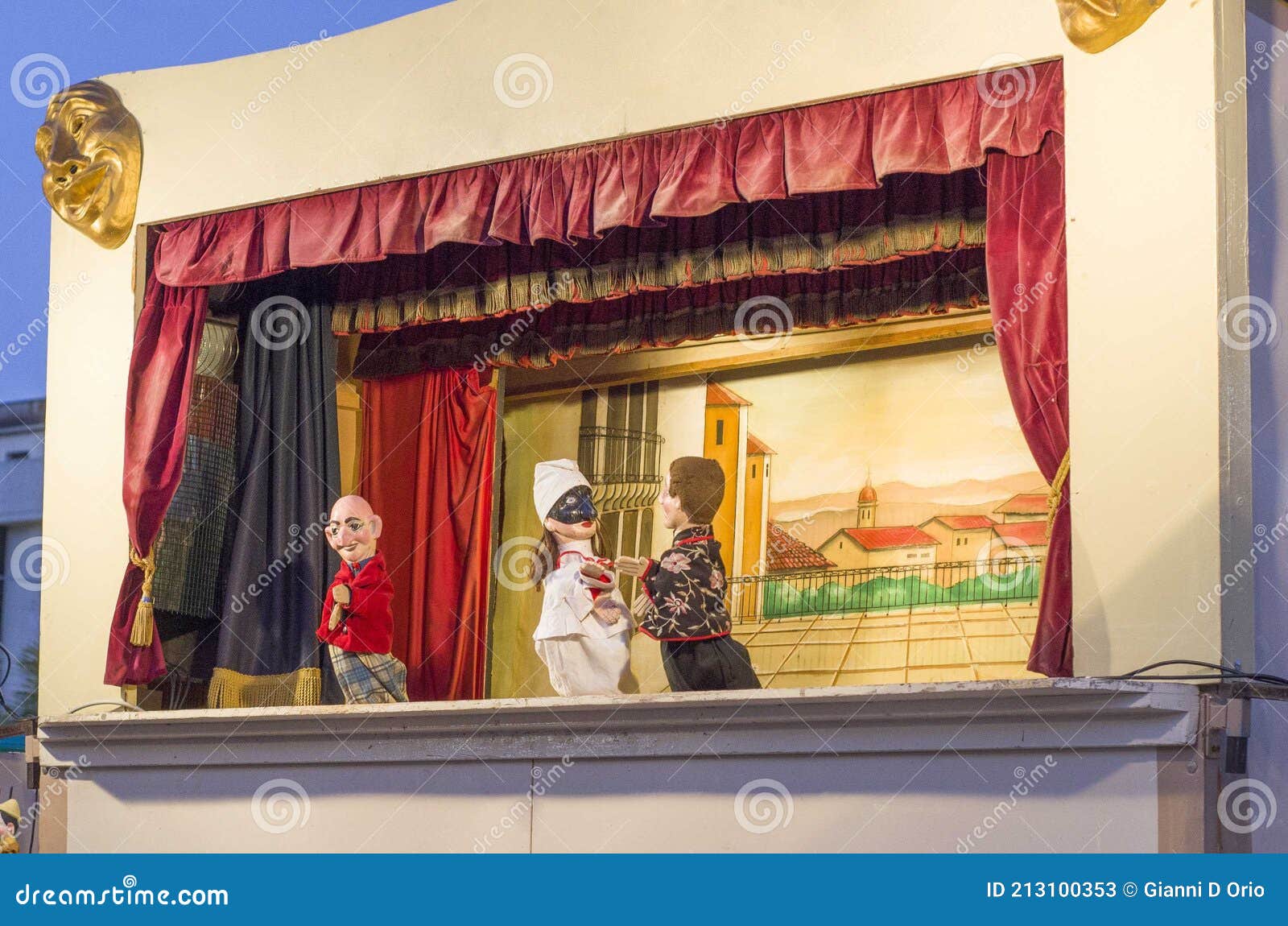 Theater with Outdoor Puppet Show Stock Image - Image of infant, funny ...