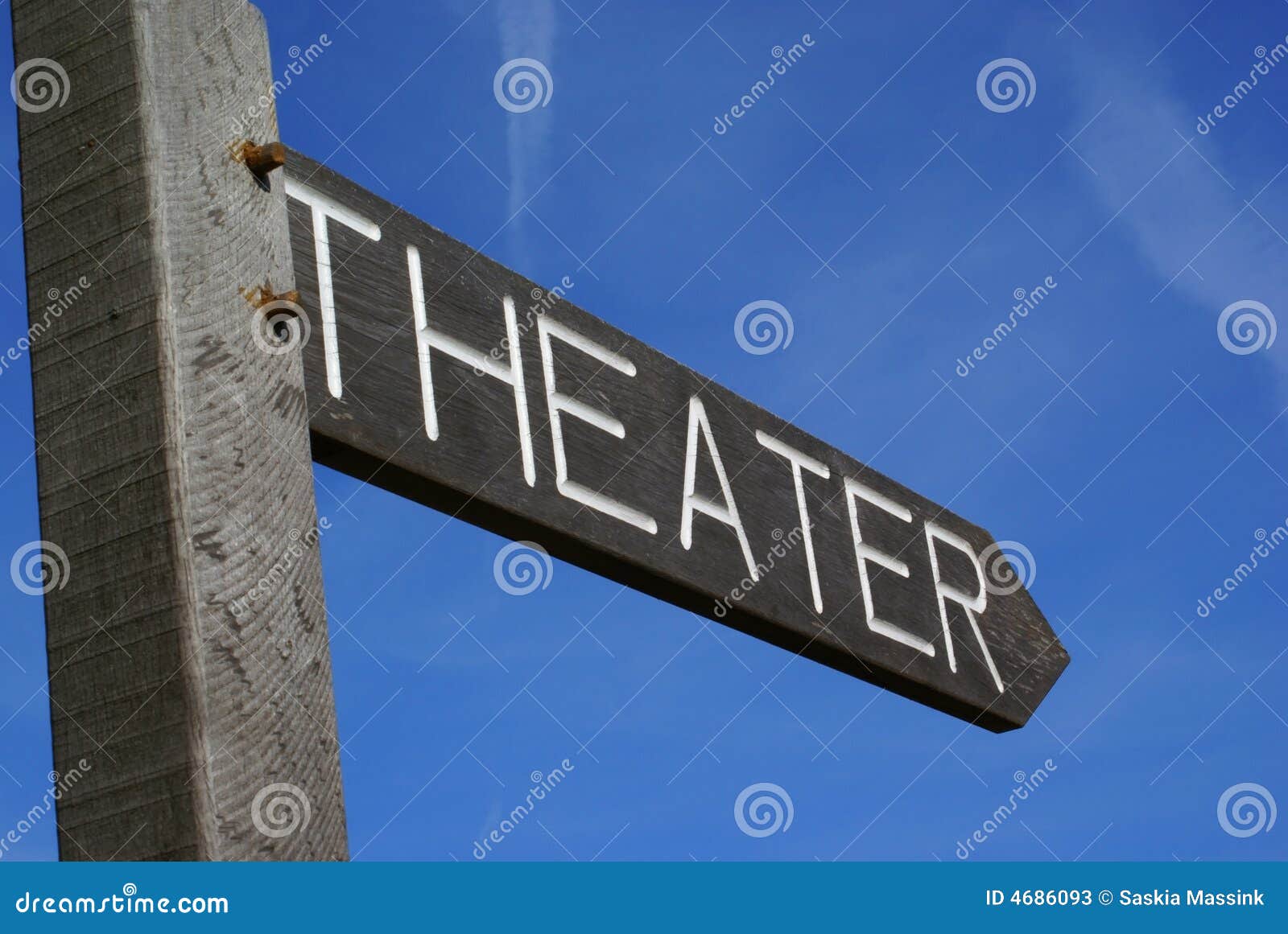 Theater over there. stock image. Image of characters, indication - 4686093