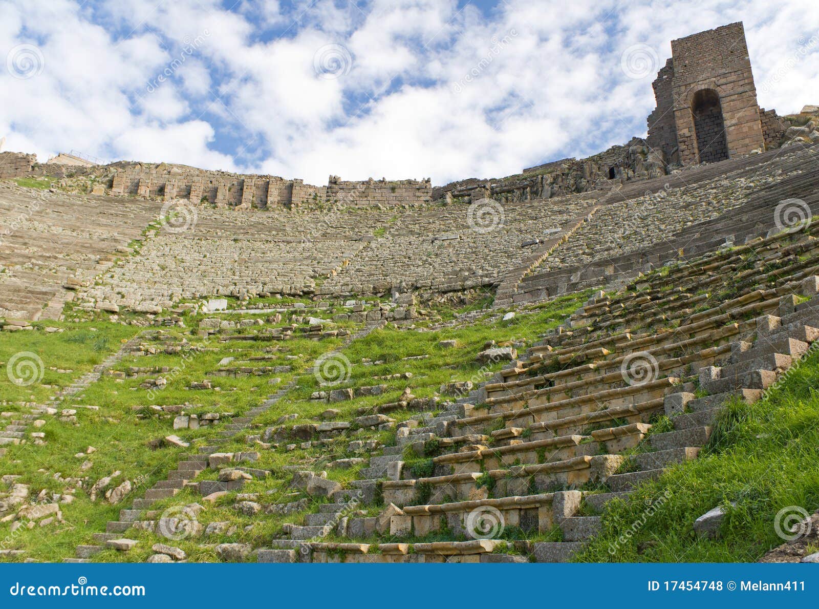 Theater Ruins in Pergamon, Turkey Stock Photo - Image of attraction ...