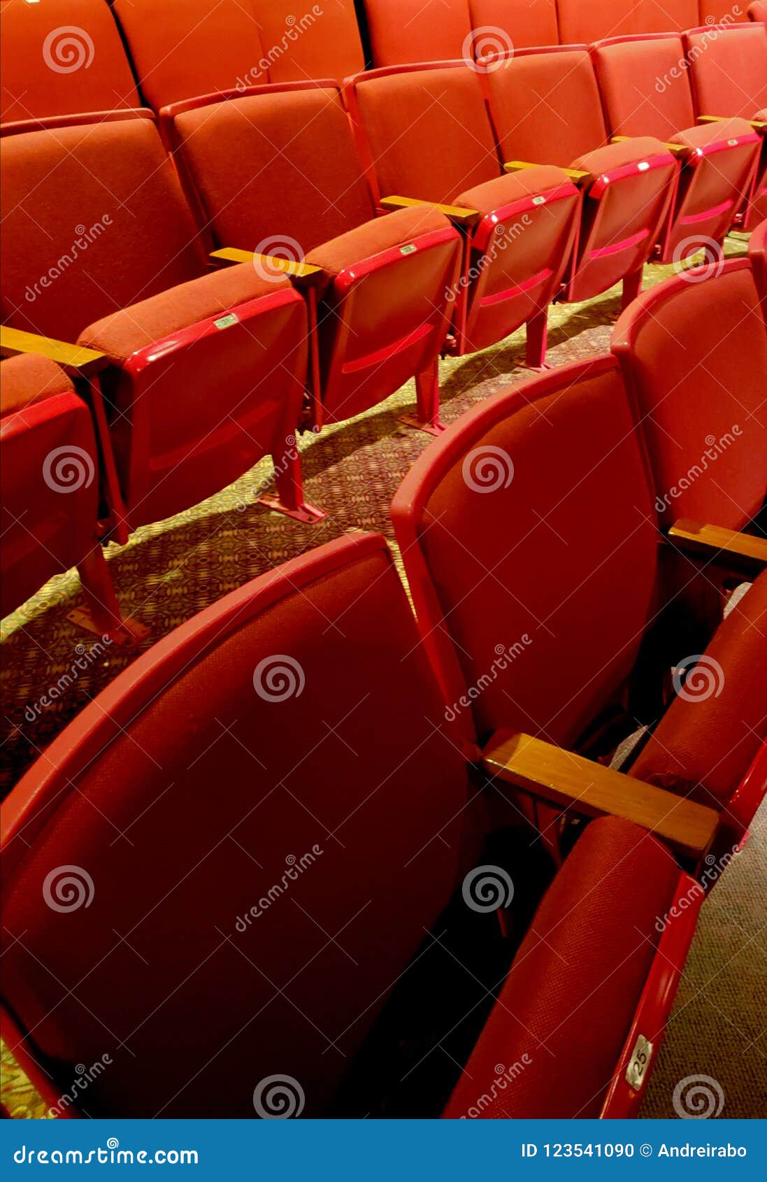 Theater seats stock photo. Image of auditorium, theater - 123541090