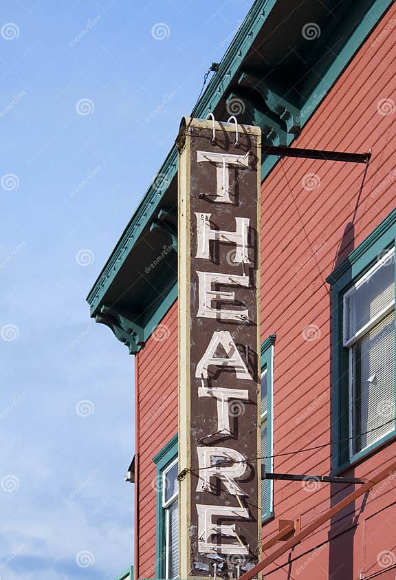 Theater sign stock image. Image of sign, theatre, small - 637069