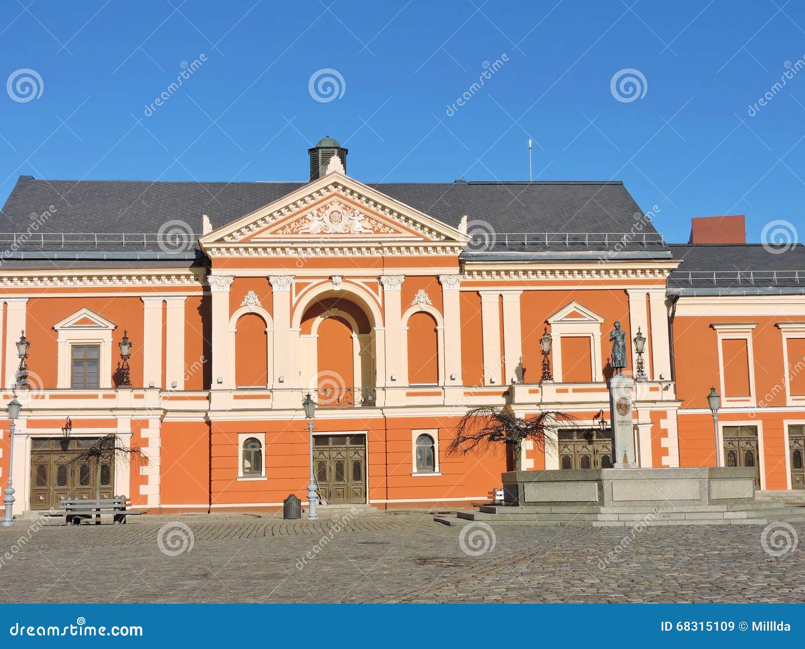 Theater Square in Klaipeda, Lithuania Stock Image - Image of klaipeda ...