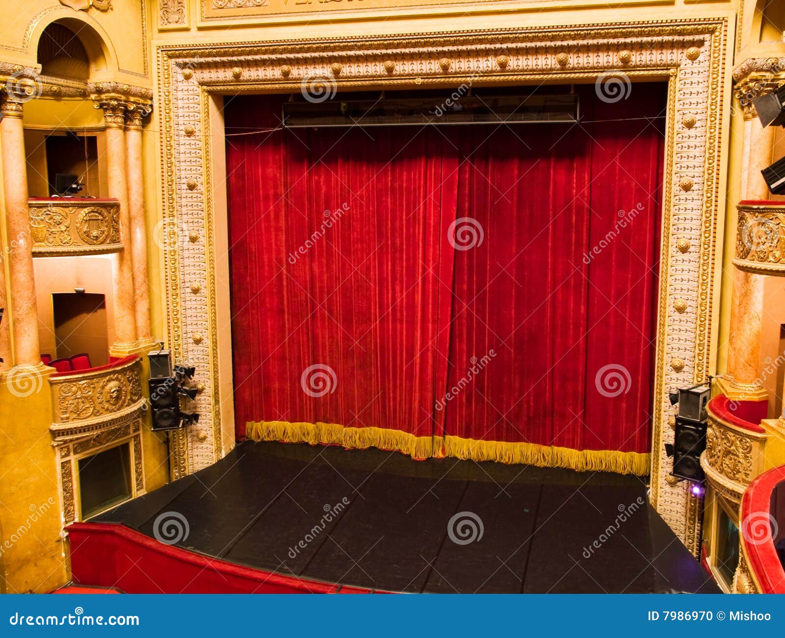 Theater stage stock photo. Image of musical, classic, seating - 7986970