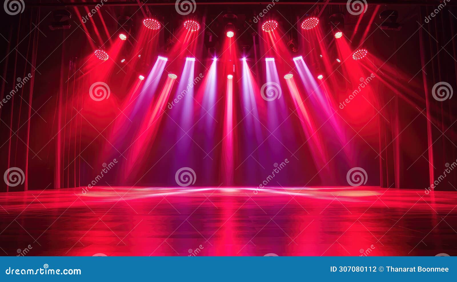 Theater Stage Bathed in Spotlight for Opera Performance. Dramatic ...