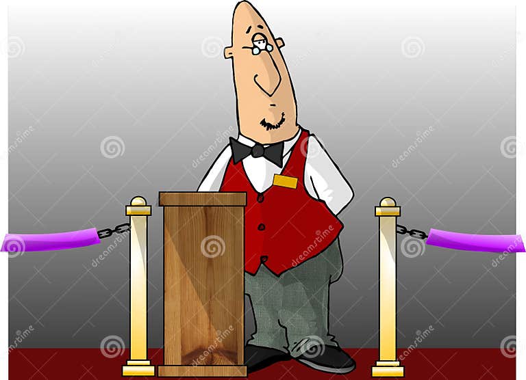 Theater ticket taker stock illustration. Illustration of film - 58417