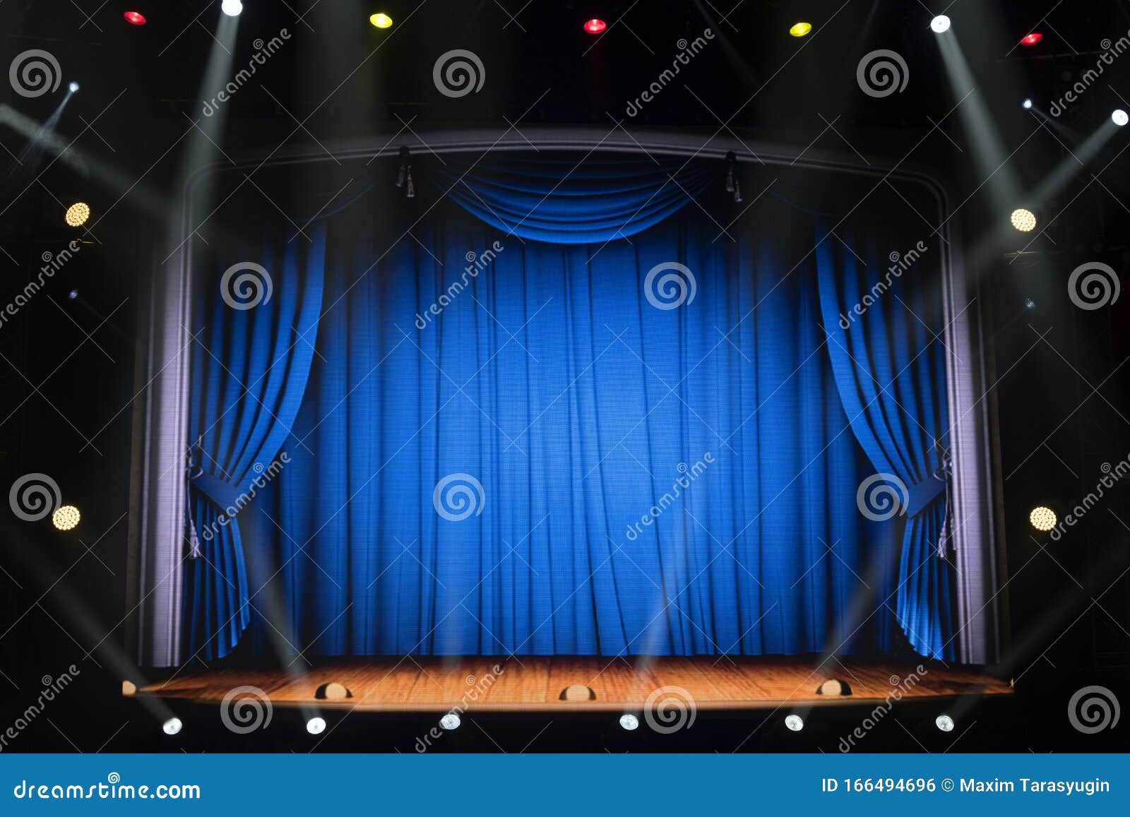Theater, View from the Hall To the Stage. Stock Photo - Image of ...