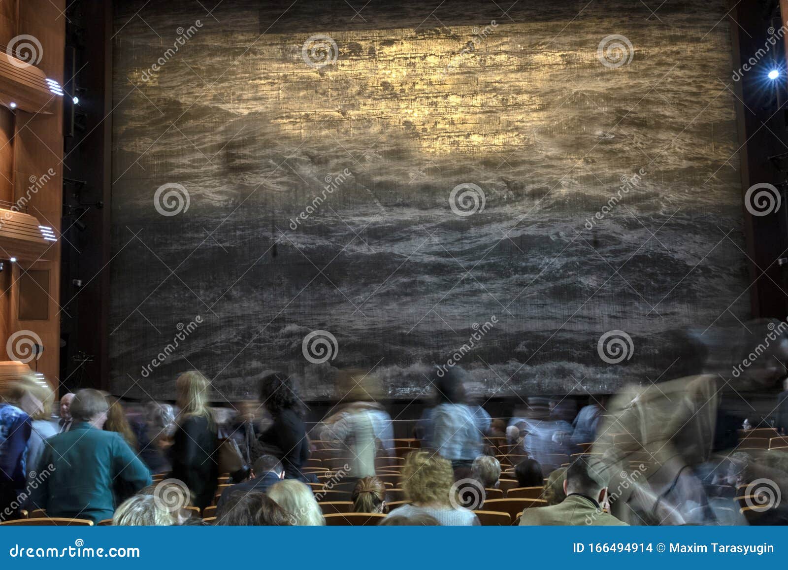 Theater, View from the Hall To the Stage. Stock Photo - Image of metal ...