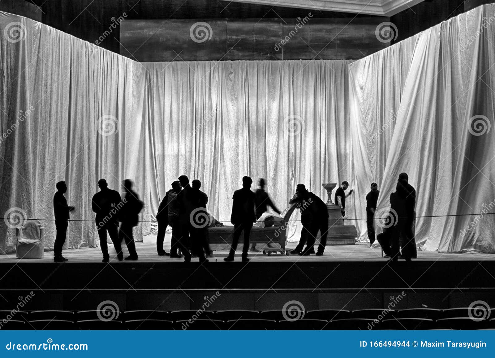 Theater, View from the Hall To the Stage. Stock Photo - Image of empty ...