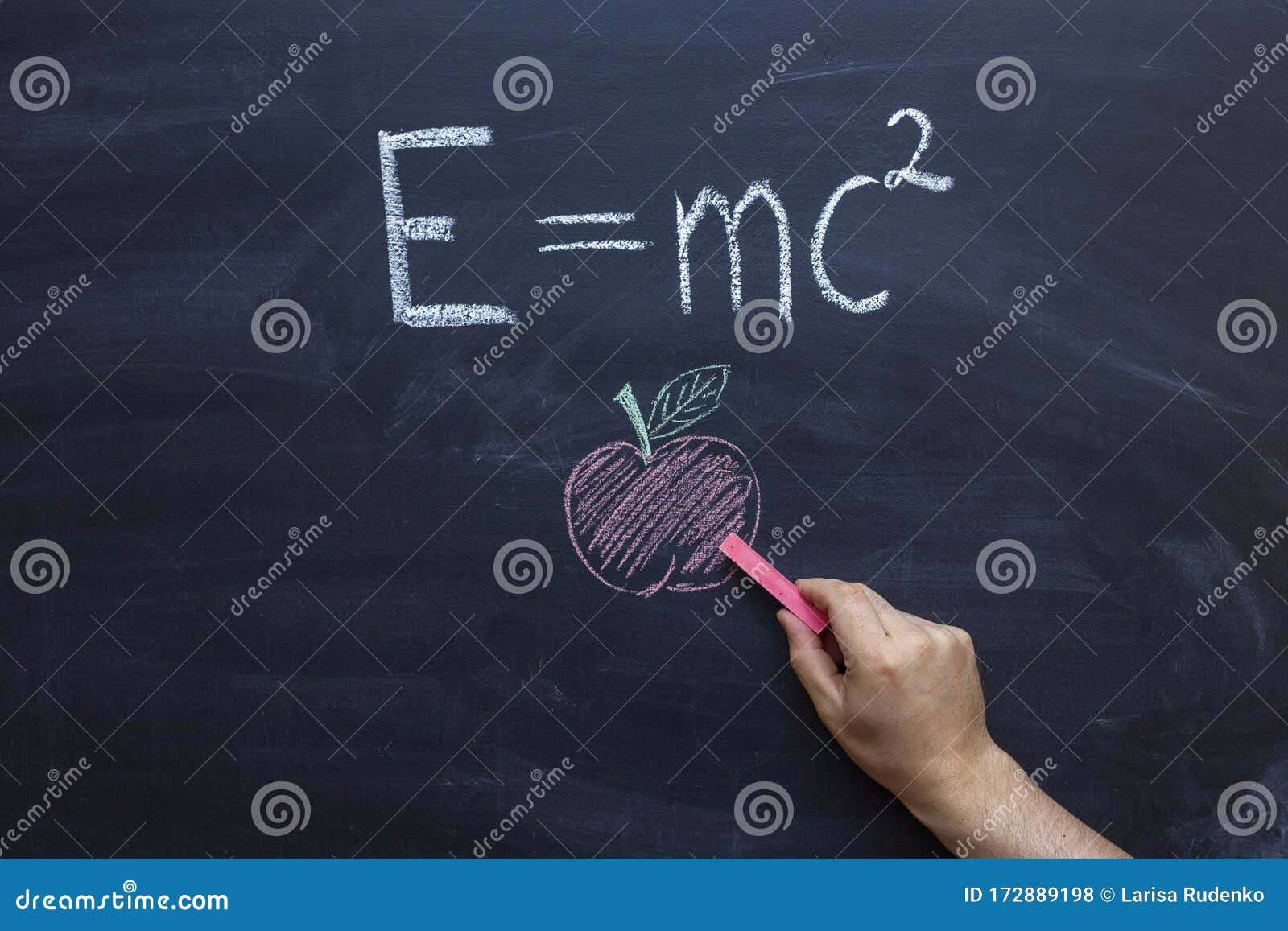 Theater Writing on the Chalkboard Einstein`s Formula E=mc2 Stock Photo ...