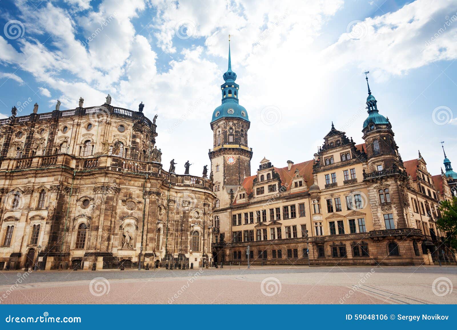 Theaterplatz Square in Dresden Germany Stock Photo - Image of outdoors ...