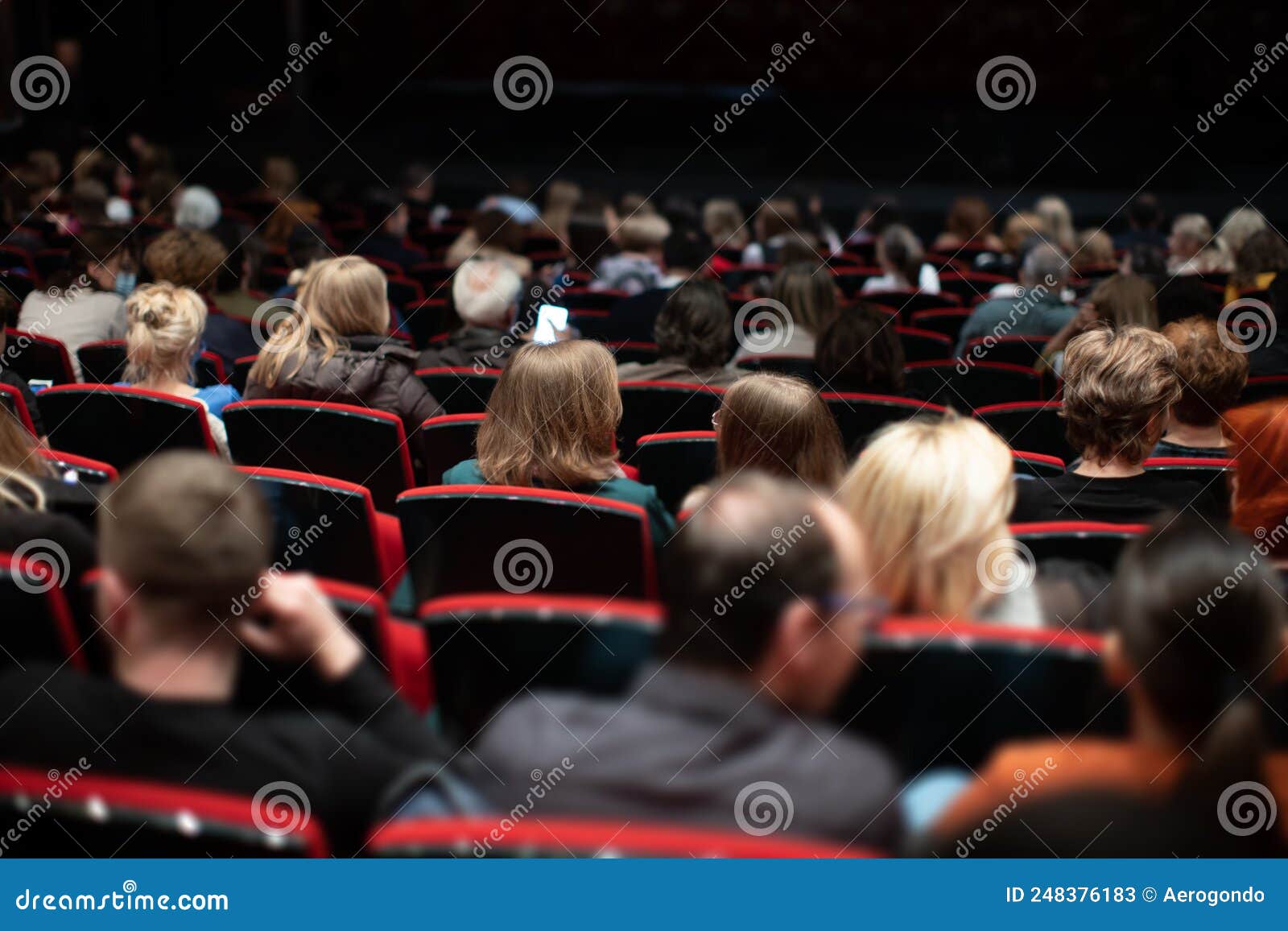 Theatre Audience Seated before Performance Stock Image - Image of ...