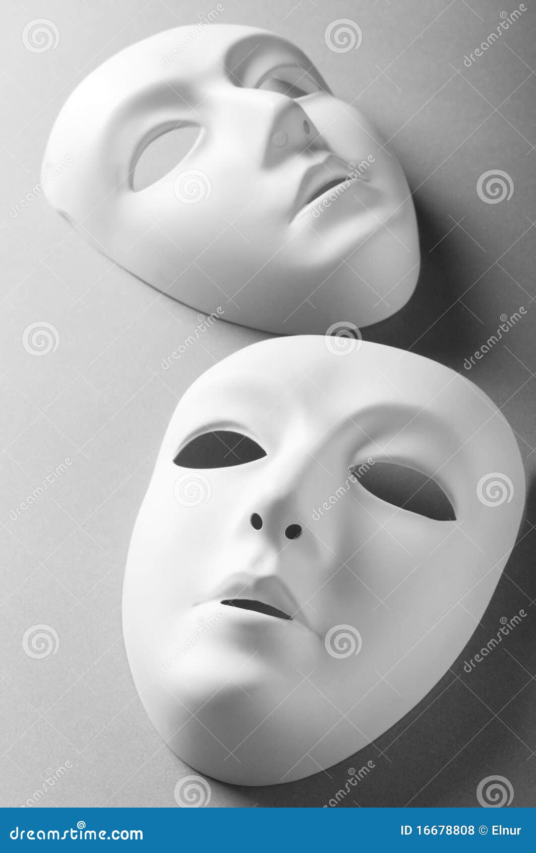 Theatre Concept - White Masks Stock Photo - Image of faces, emotion ...