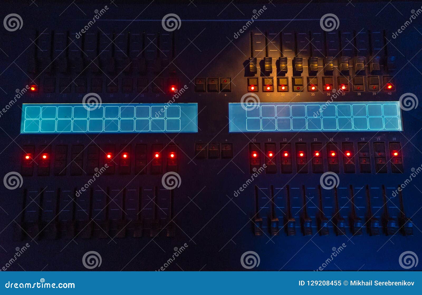 Light control console stock image. Image of nightclub - 129208455