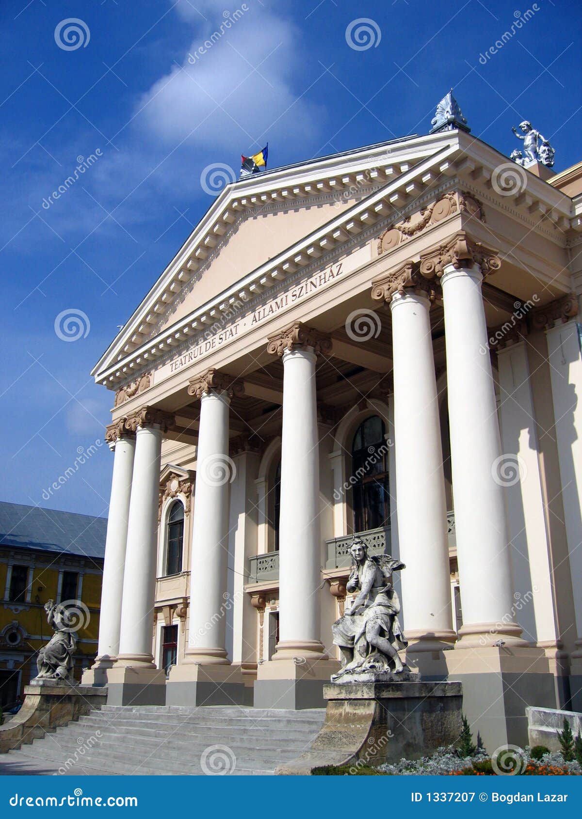 Theatre House, Oradea, Romania Stock Image - Image of classical, oradea ...