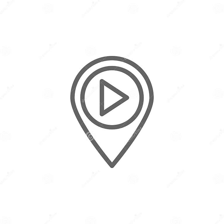 Theatre Location Icon. Element of Theatre Icon. Thin Line Icon for ...