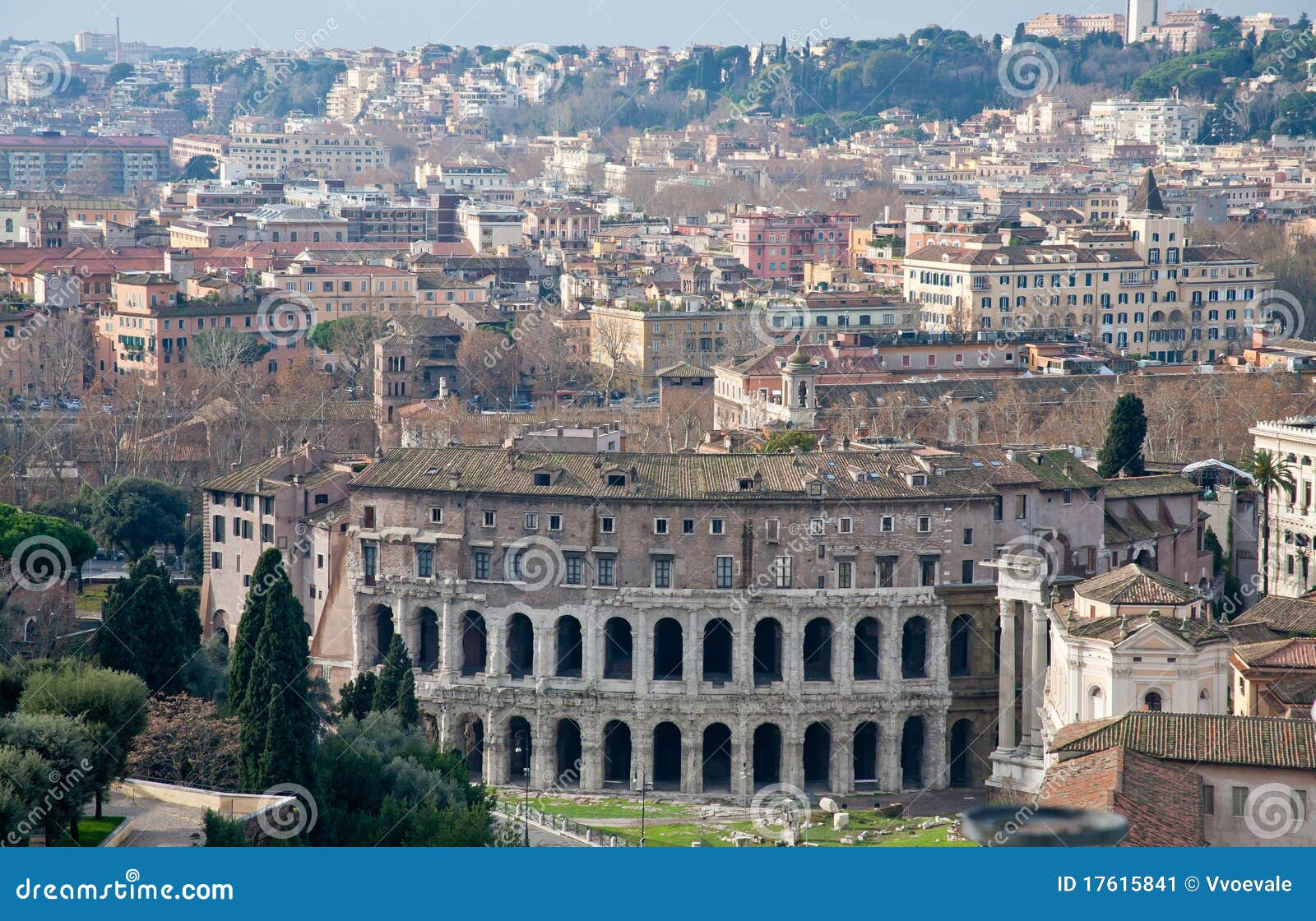 Theatre Of Marcellus And Portico Of Octavia, Rome Stock Photography ...