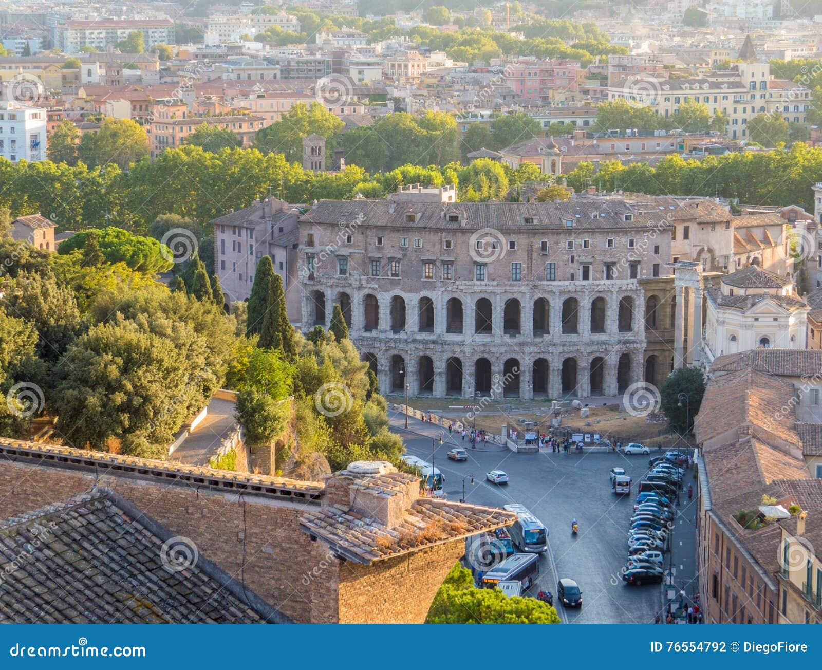 Theatre Of Marcellus And Temple Of Apollo Sosianus On Via Luigi ...