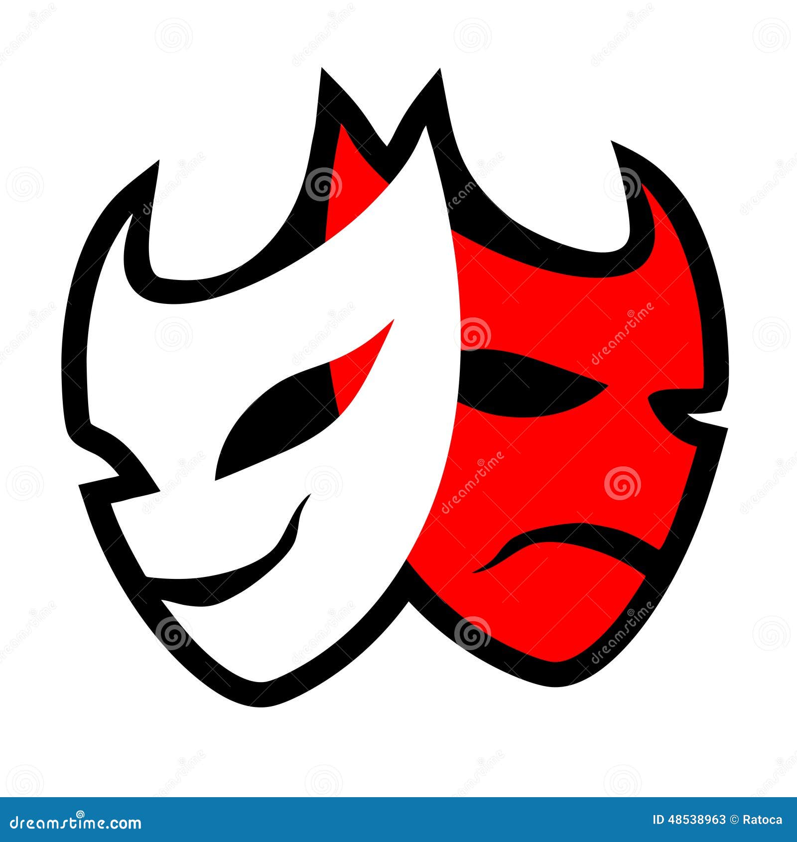 Theatre Mask Icon Silhouette. Theatre Drama Comedy Vector Icon, Actor ...