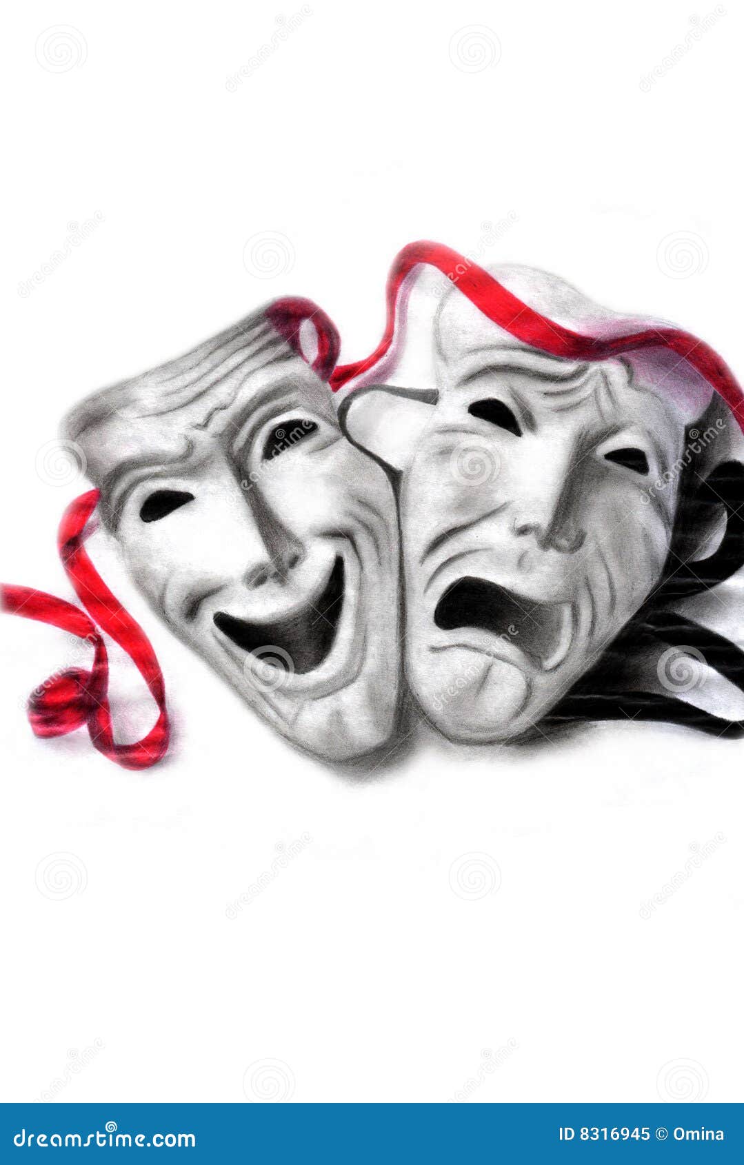 Theatre masks stock illustration. Illustration of performance - 8316945