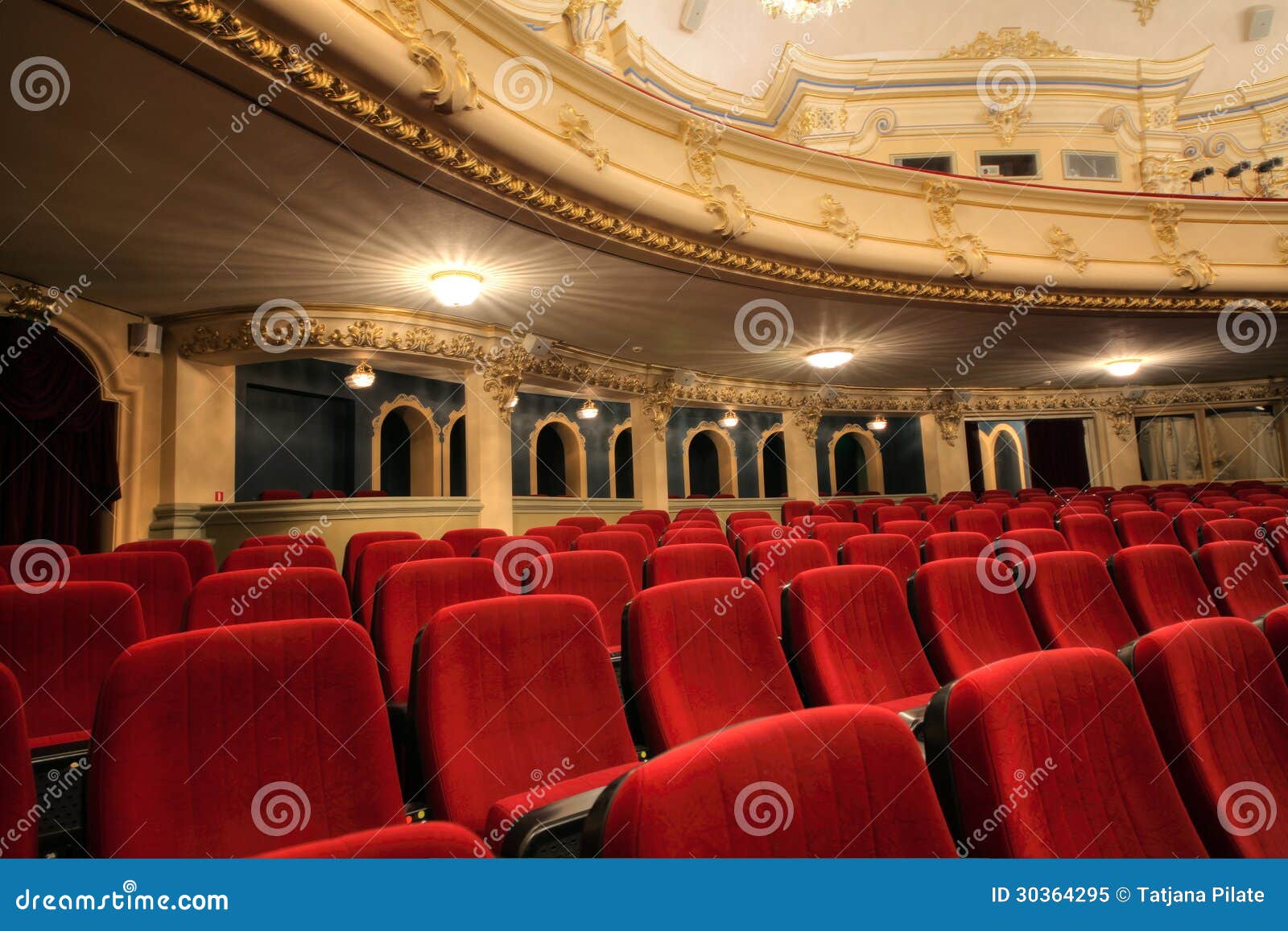 Theatre stock image. Image of luxury, gold, leisure, classical - 30364295