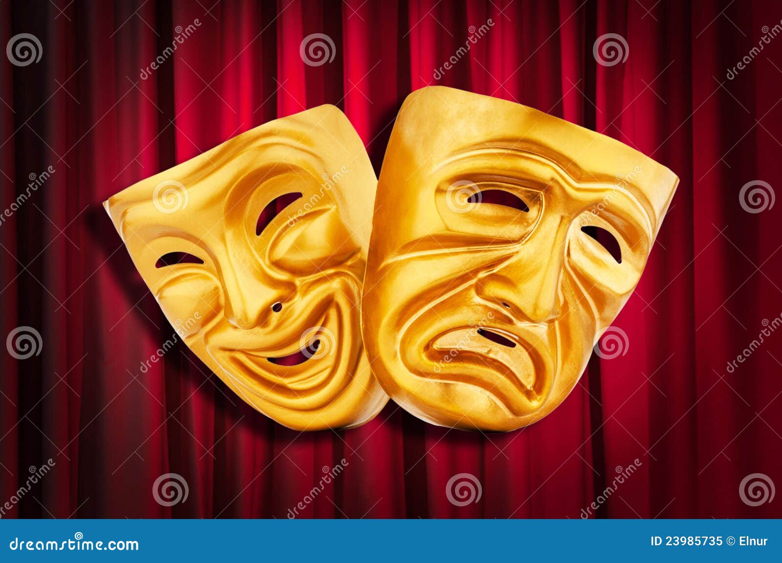 Theatre Performance Concept - Masks Stock Image - Image of happy ...