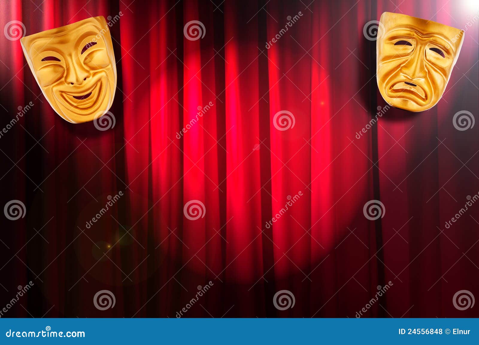 Theatre Performance Concept - Masks Stock Photo - Image of face ...