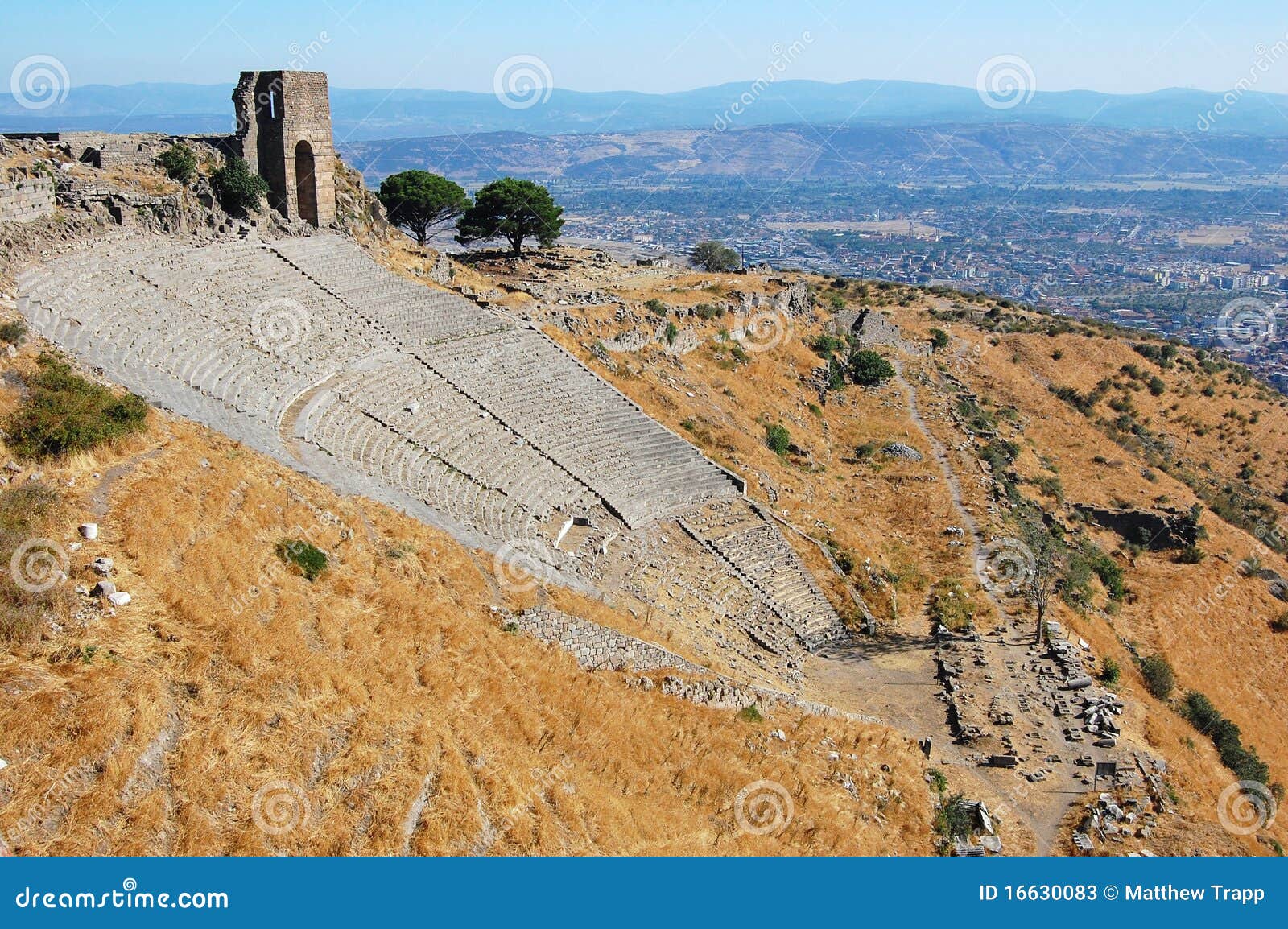 Theatre at Pergamon in Turkey Stock Image - Image of play, holiday ...