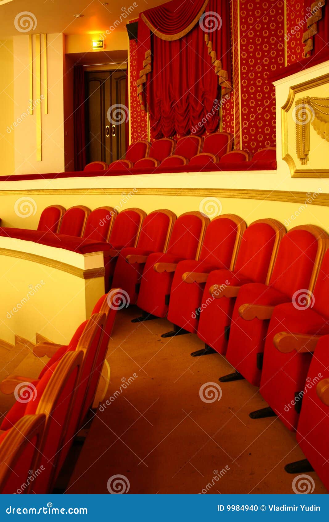 Theatre seats stock photo. Image of orange, chair, empty - 9984940