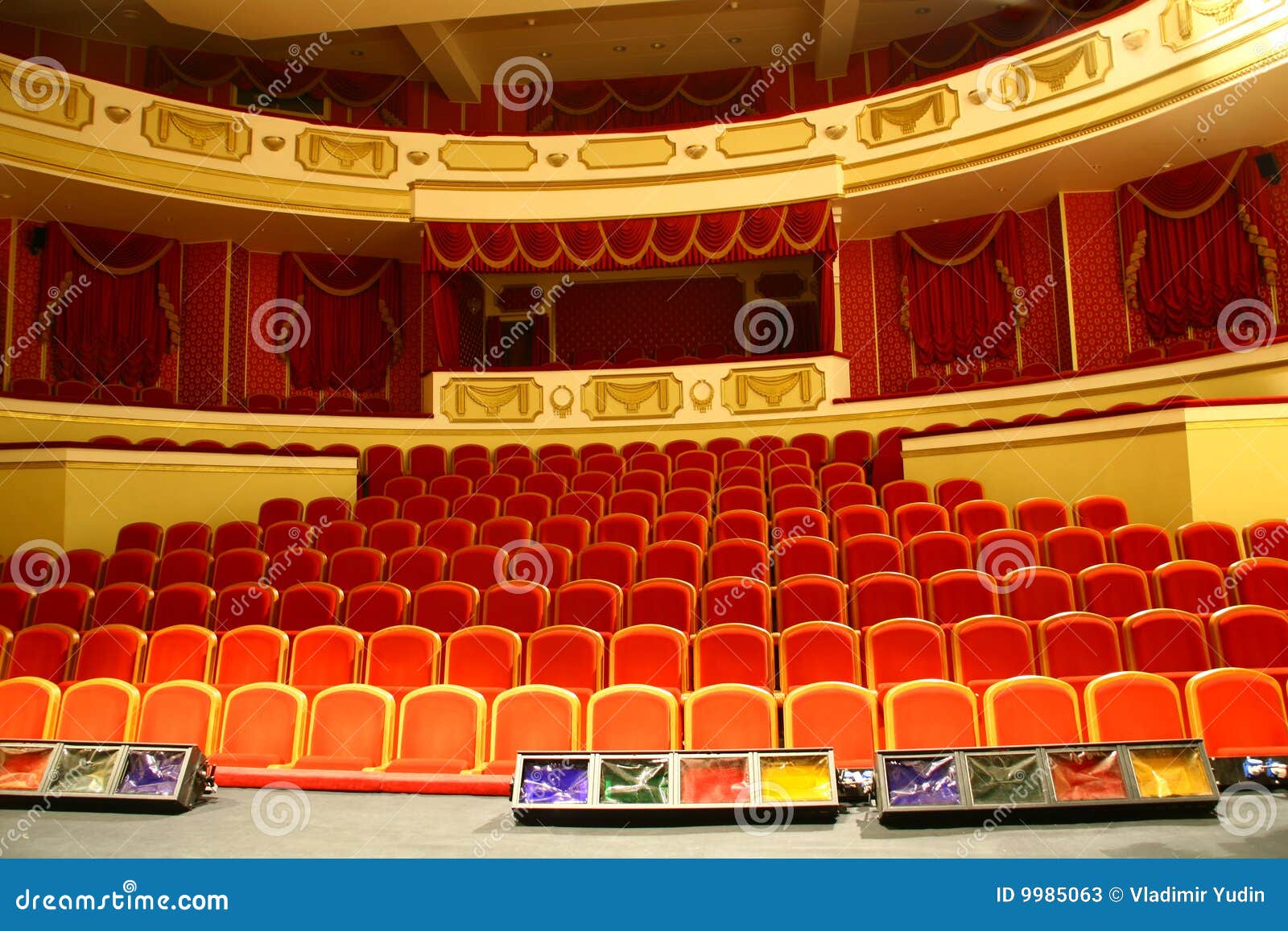 Theatre seats stock image. Image of show, perform, auditorium - 9985063