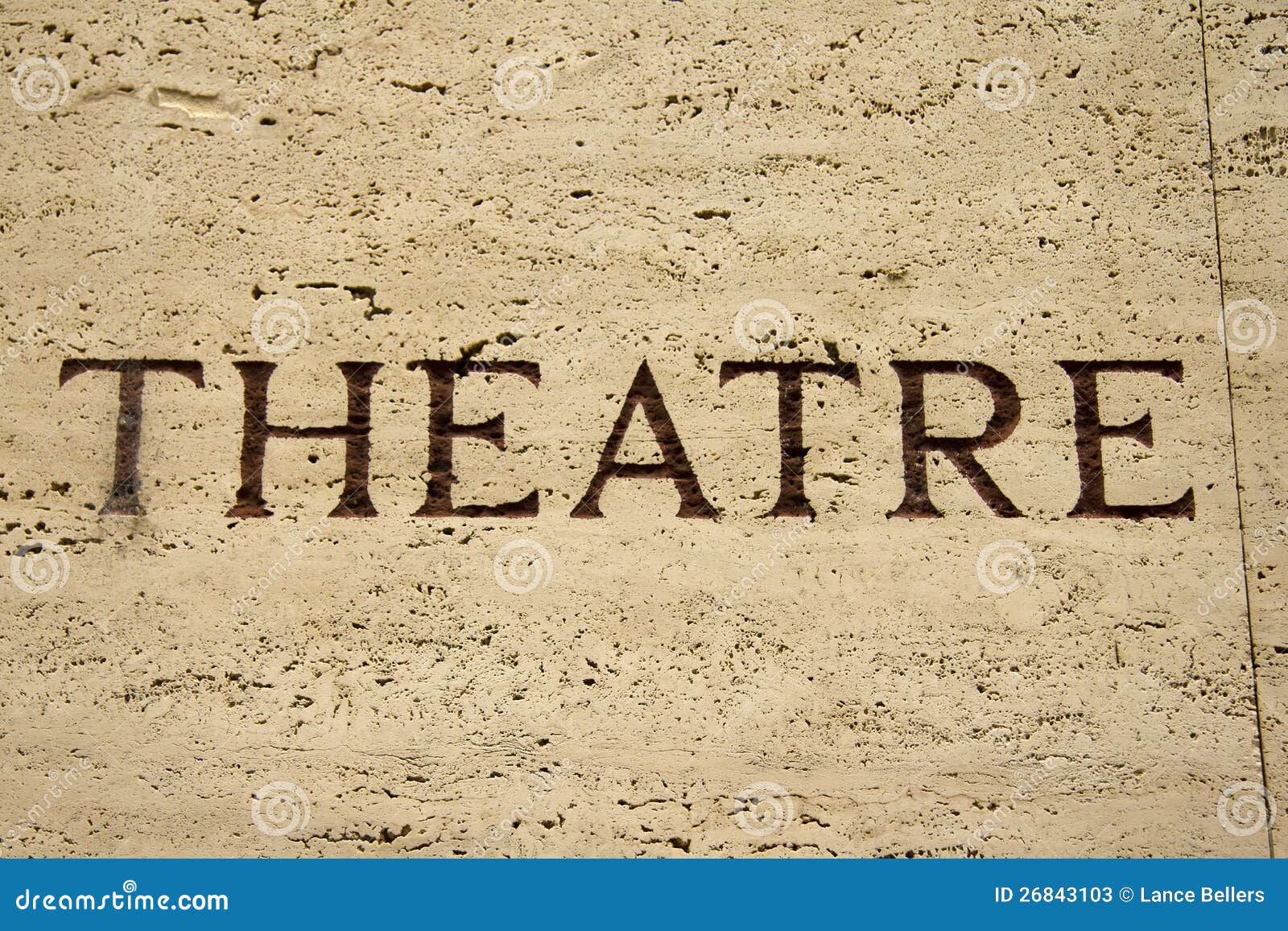 Theatre sign stock image. Image of theater, arts, stone - 26843103