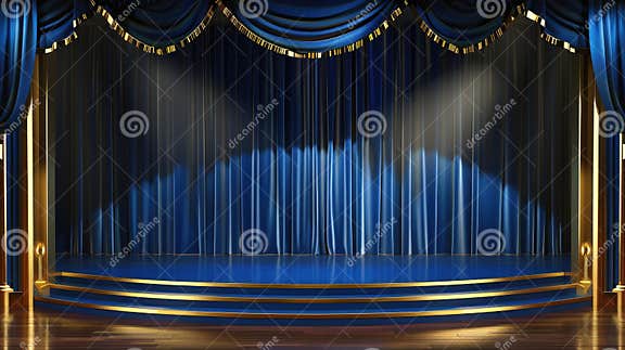 Theatre Stage with Elegant Curtain Creates a Versatile Backdrop for ...