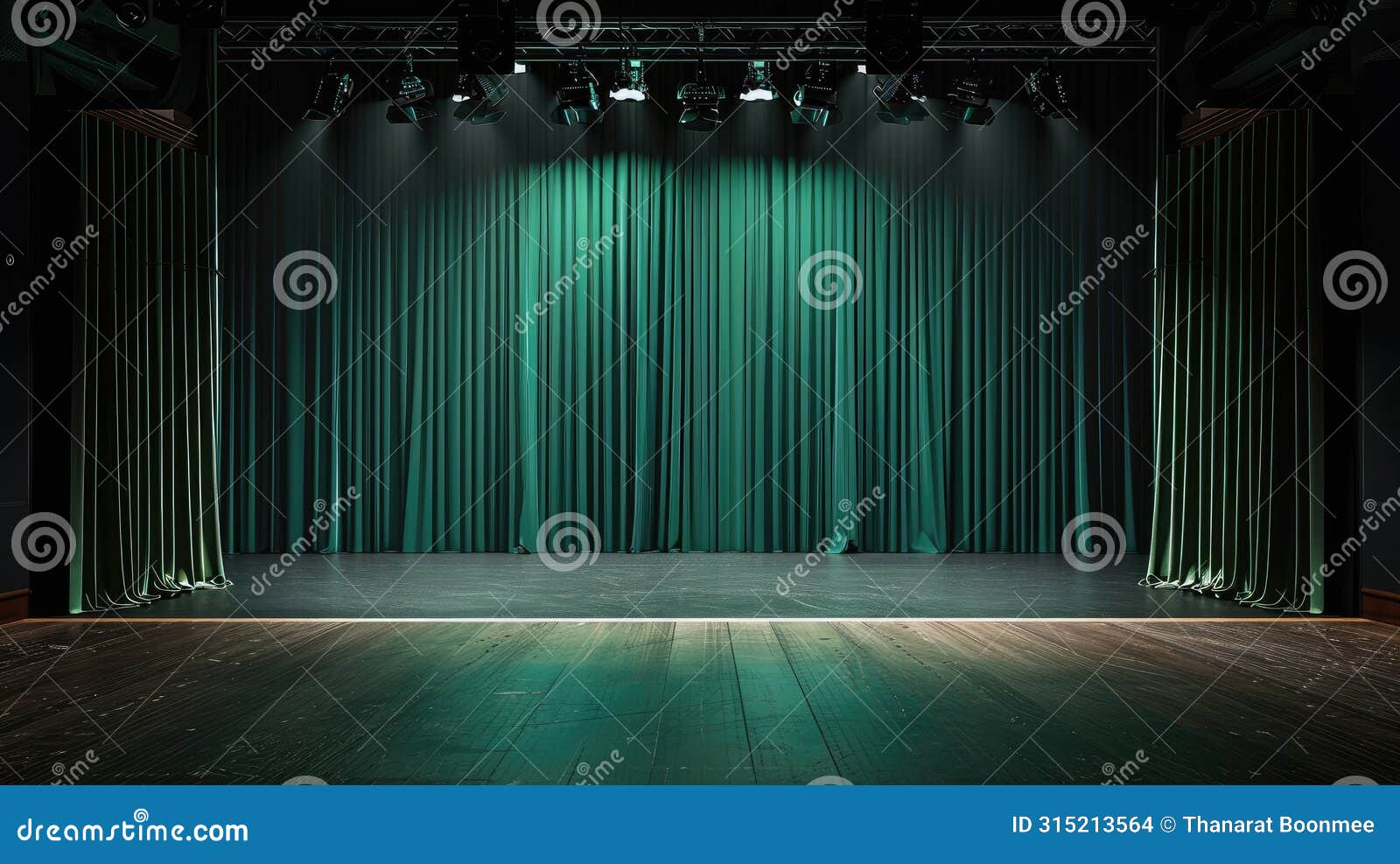 Theatre Stage with Elegant Curtain Creates a Versatile Backdrop for ...