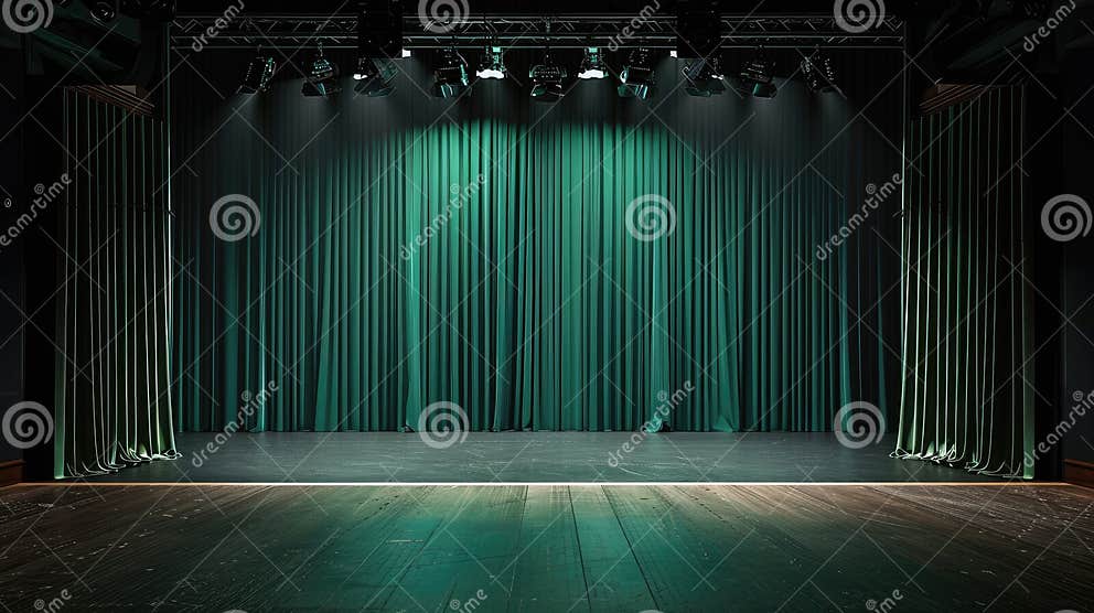 Theatre Stage with Elegant Curtain Creates a Versatile Backdrop for ...