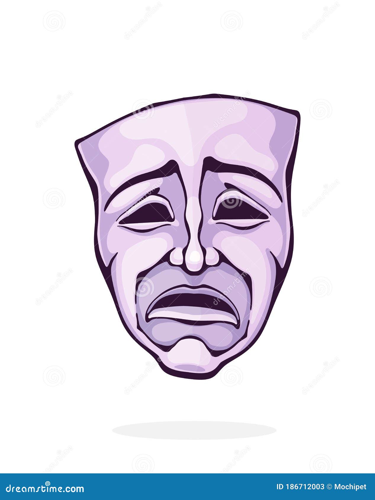 Theatrical Drama Mask. Vintage Opera Mask for Tragedy Actor. Face ... Theatrical Drama Mask. Vintage Opera Mask for Tragedy Actor. Face ...