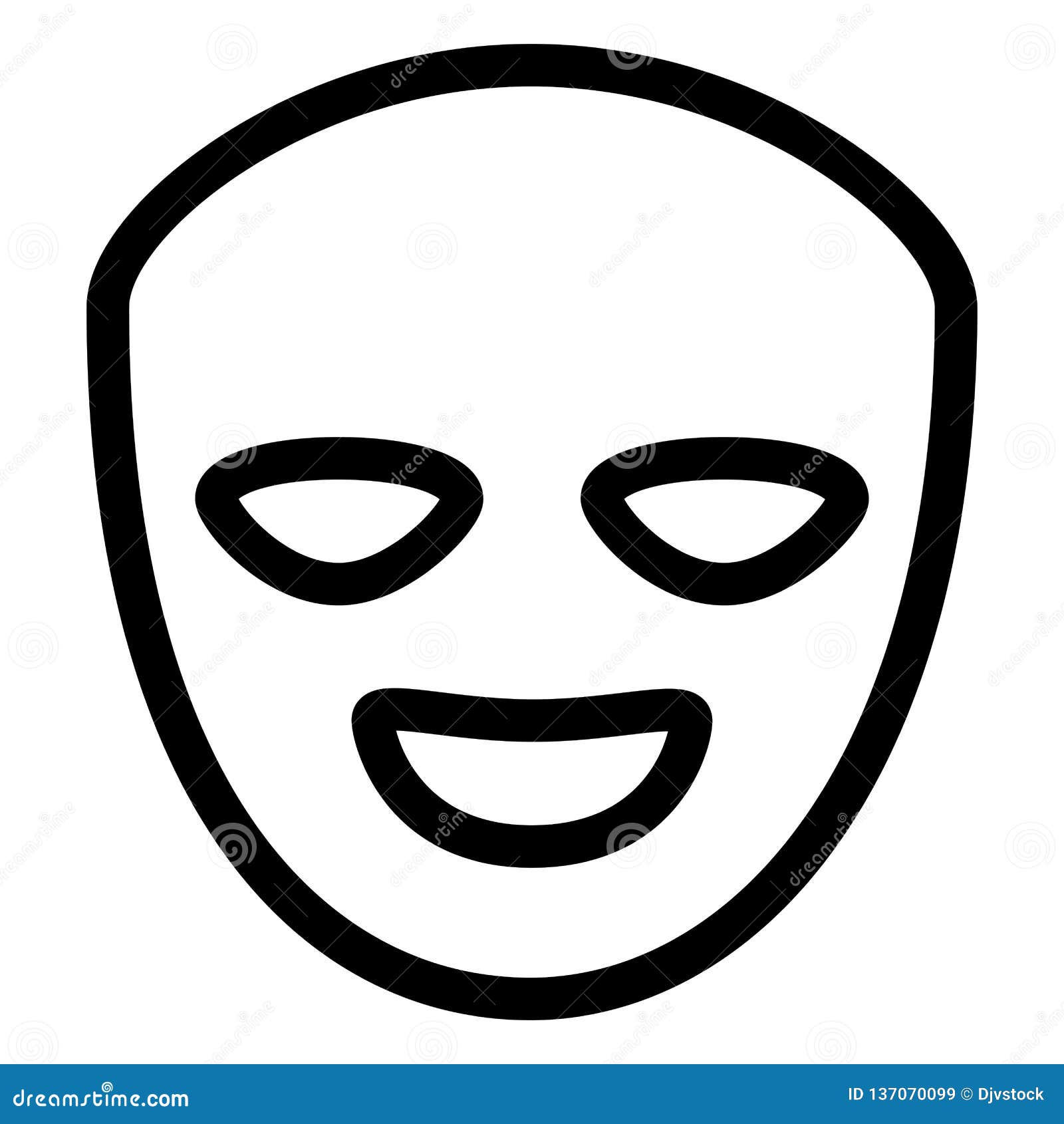 Theatrical Happy Masks Isolated Icon Stock Vector - Illustration of ...