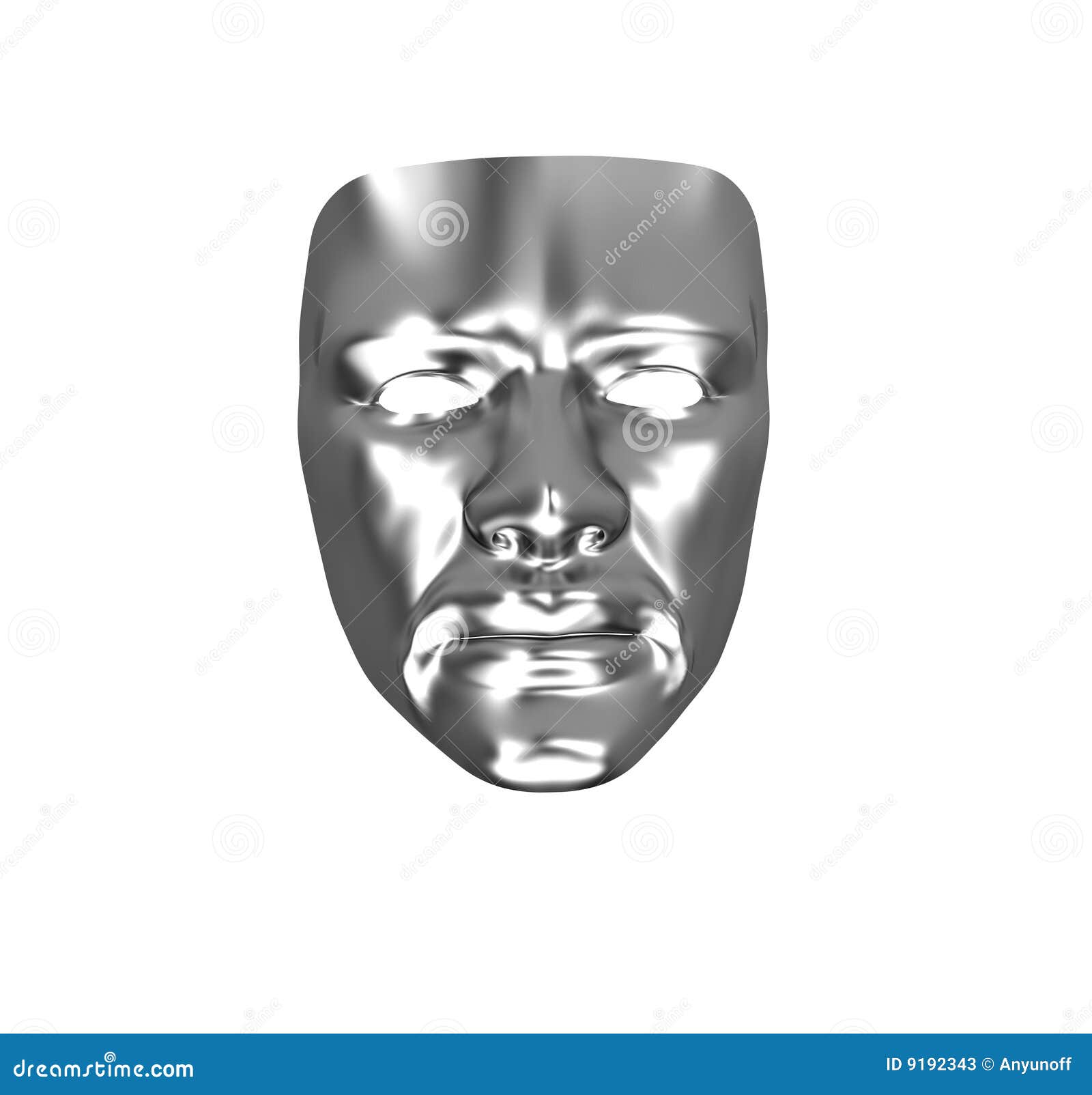 Theatrical Mask Sadness And Joy White Actor Play Face Antique Realistic ...