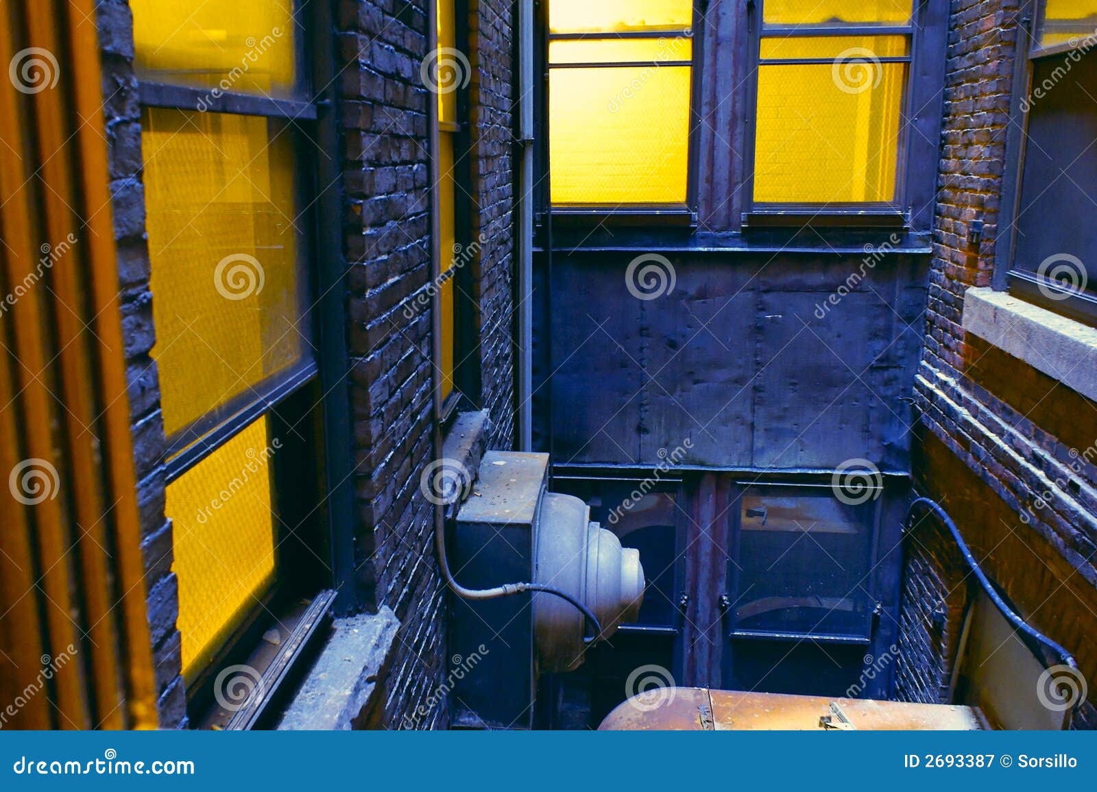 Theatrically lit building stock image. Image of massachusetts - 2693387