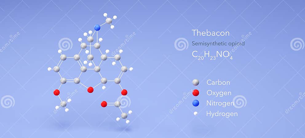 Thebacon Molecule, Molecular Structures, Dihydrocodeinone Enol Acetate ...